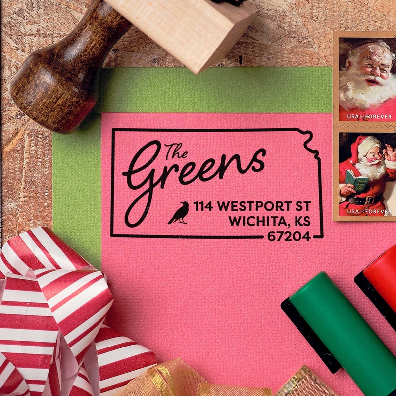 Western Address Stamp - Etsy