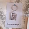 Book Stack and Dragon Keyring / Fantasy Keychains Illustrated Bookmark ...