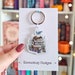 Book Stack and Dragon Keyring / Fantasy Keychains Illustrated Bookmark ...