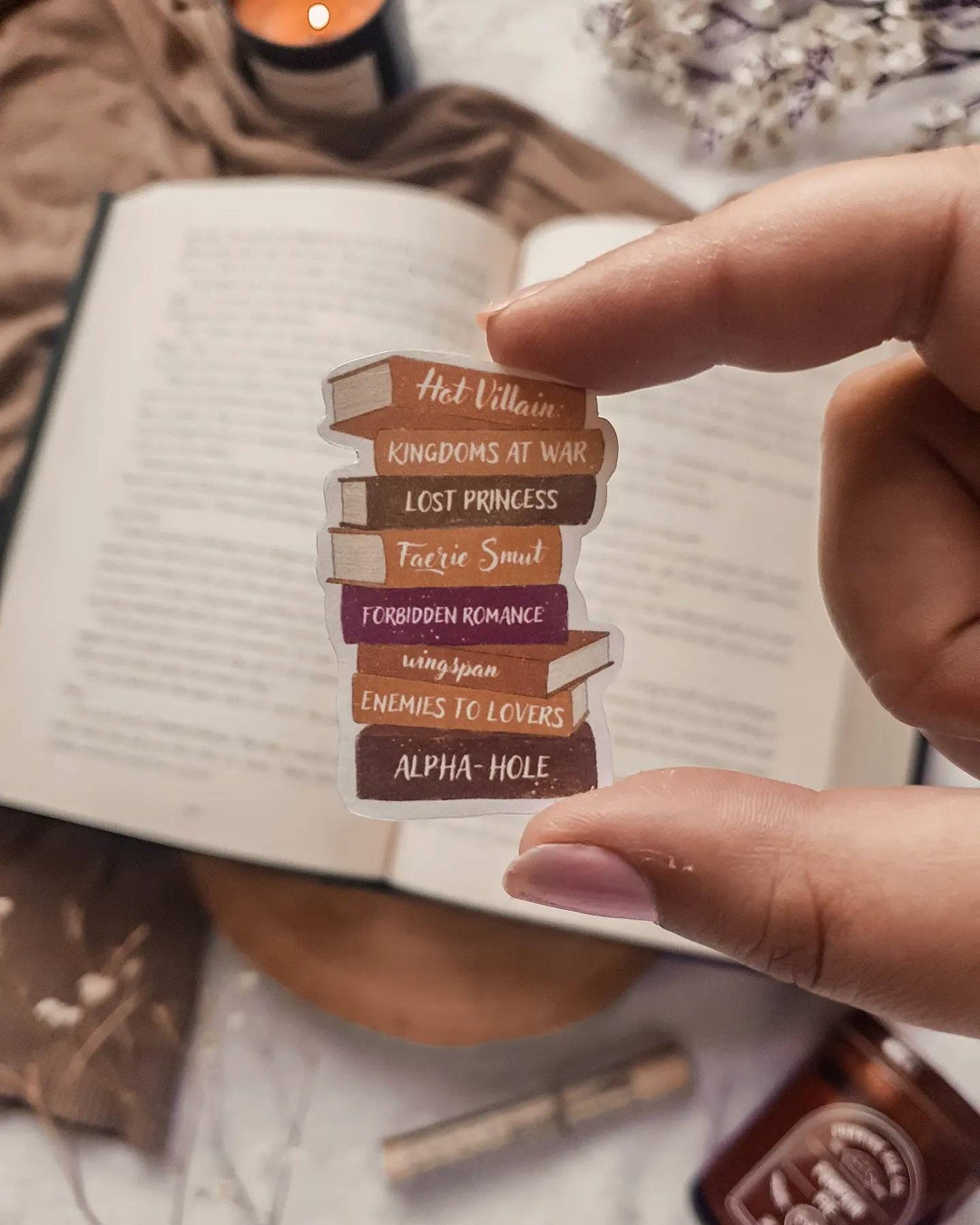 Book Stack Sticker Bookish Gifts Book Lover Fantasy Books - Etsy