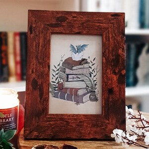 Fantasy Book Stack and Baby Dragon Art Print, Wall Art, Bookish Gifts ...