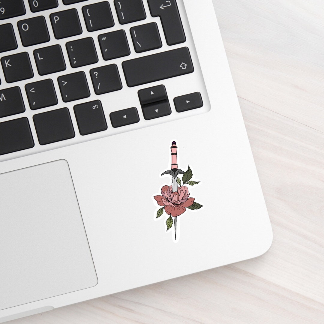 Floral Dagger Fantasy Book Sticker / Bookish Gifts, Reader Gift, Kindle ...