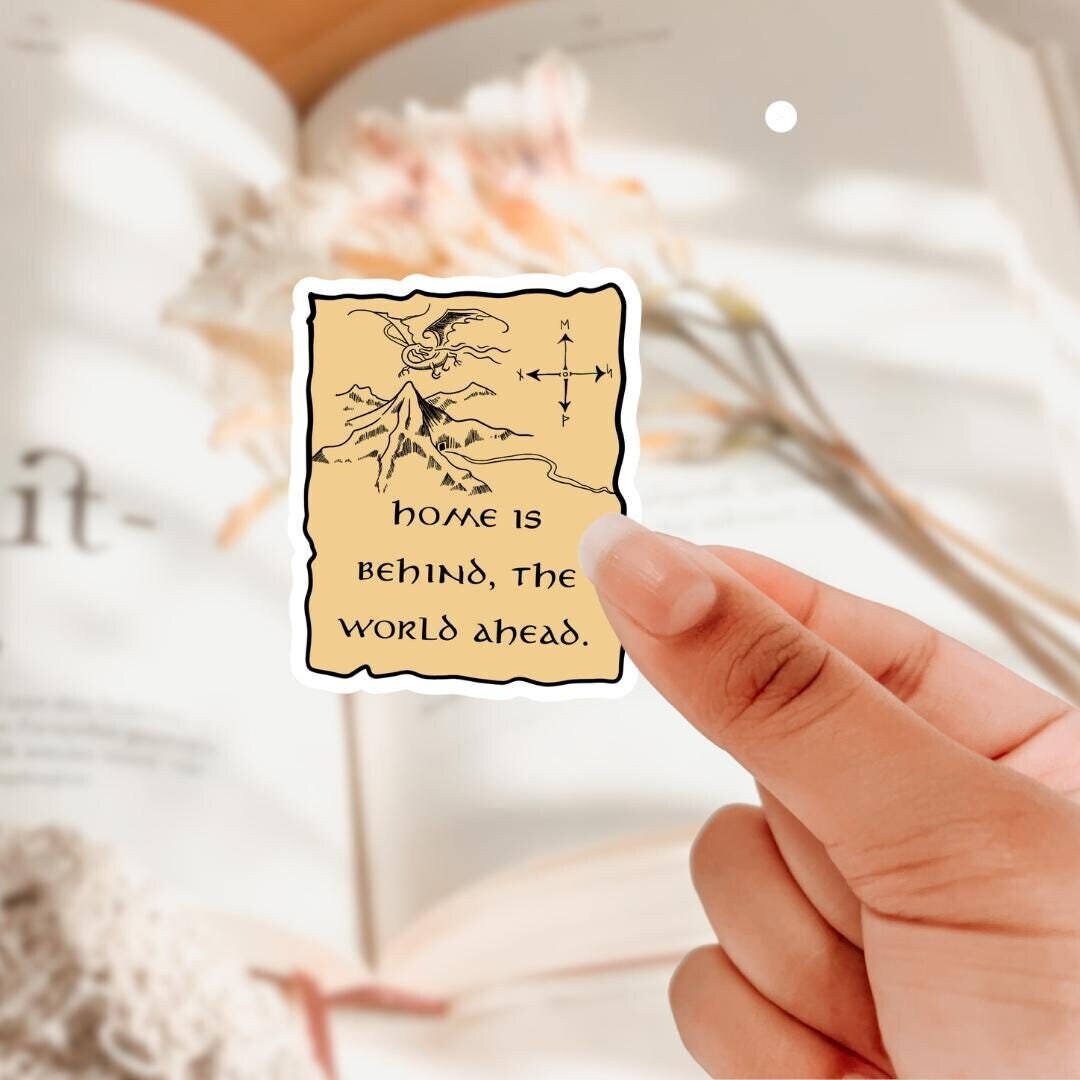 Hobbit Map Inspired Sticker, Lord of the Rings Sticker, the Hobbit ...