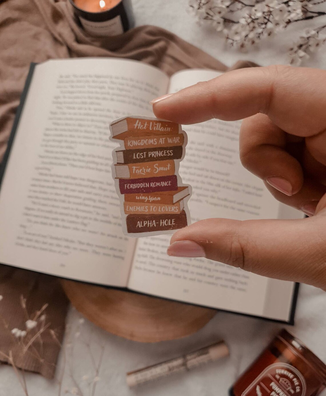 Book Stack Sticker Bookish Gifts Book Lover Fantasy Books - Etsy