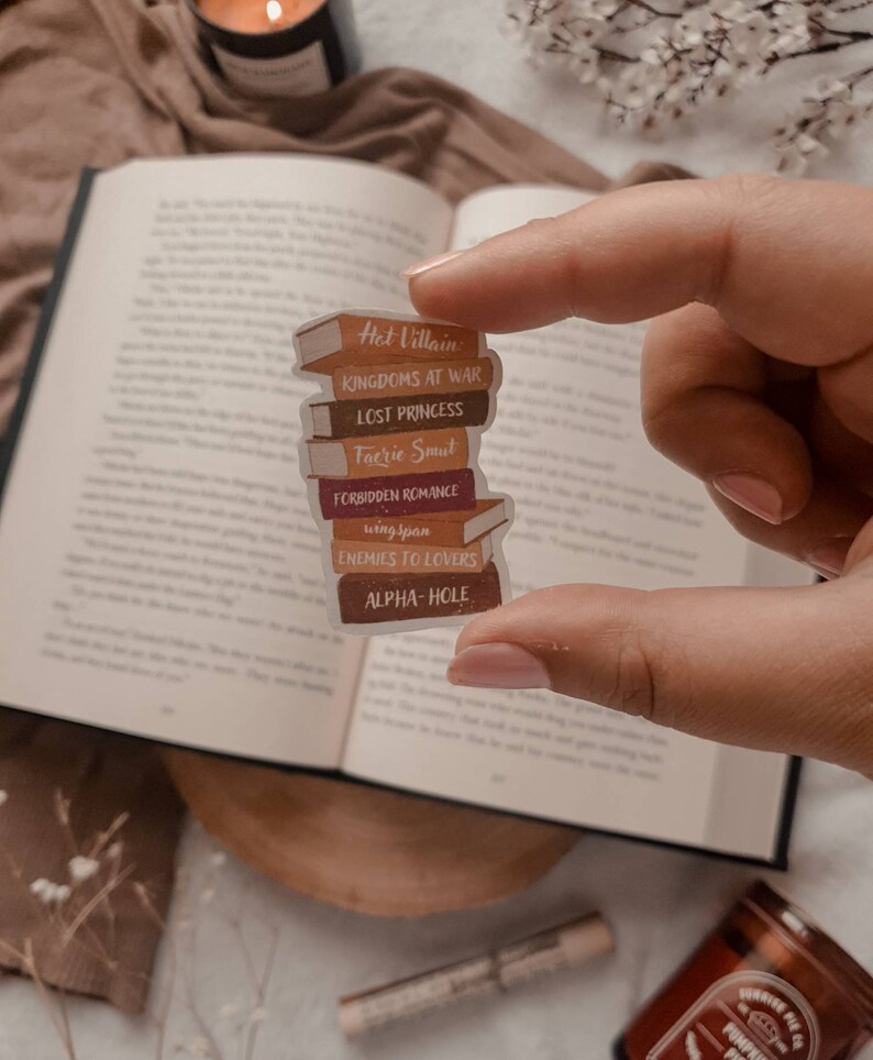 Book Stack Sticker Bookish Gifts Book Lover Fantasy Books - Etsy