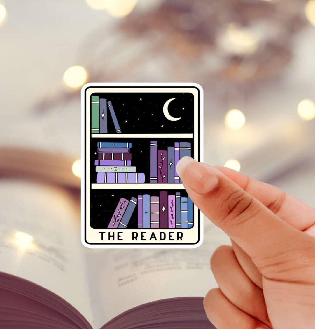 The Reader Tarot Card Style Sticker: Book Lover Gift - Etsy
