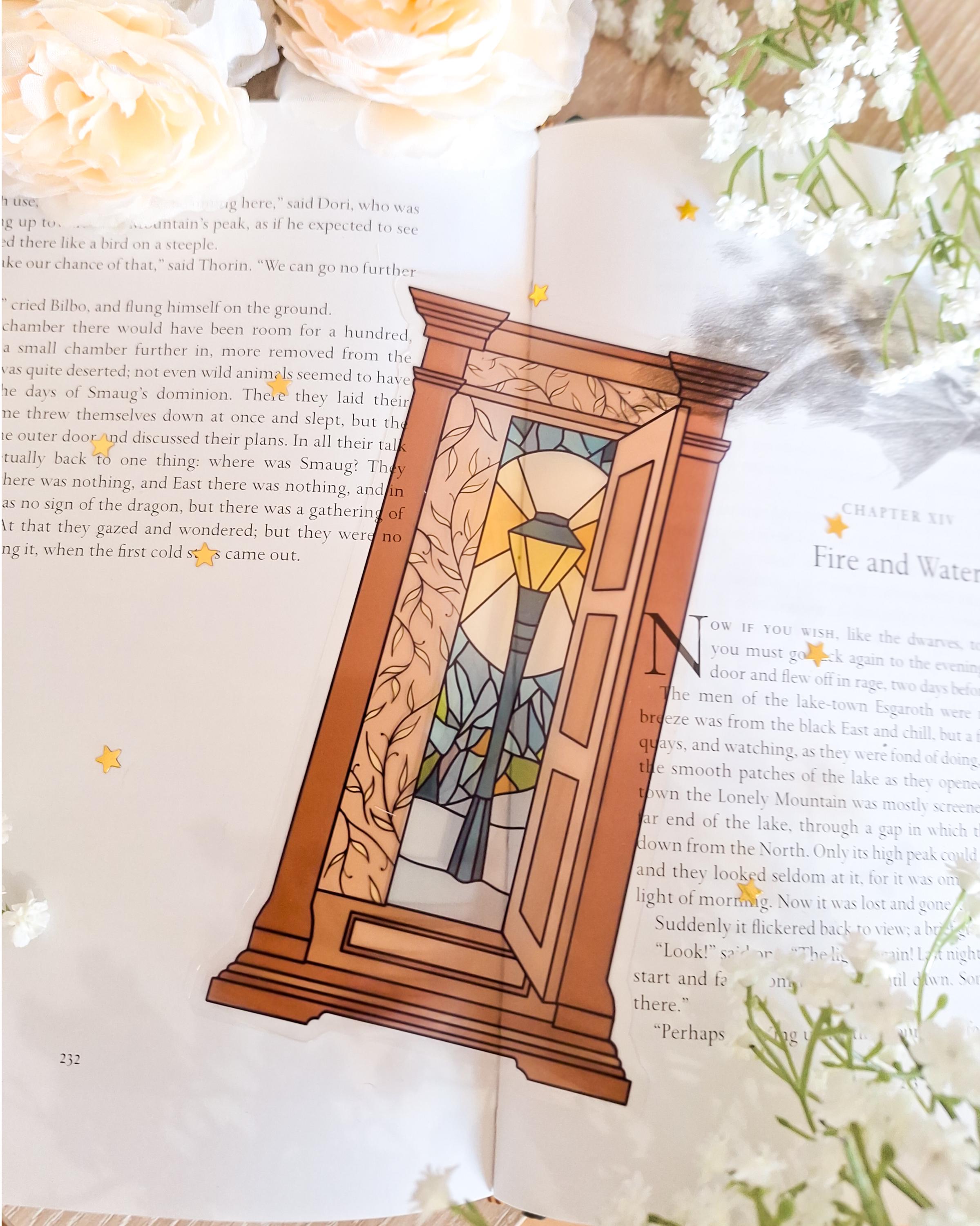 Wardrobe and Lamp Post Stained Glass Style Transparant Bookmark ...