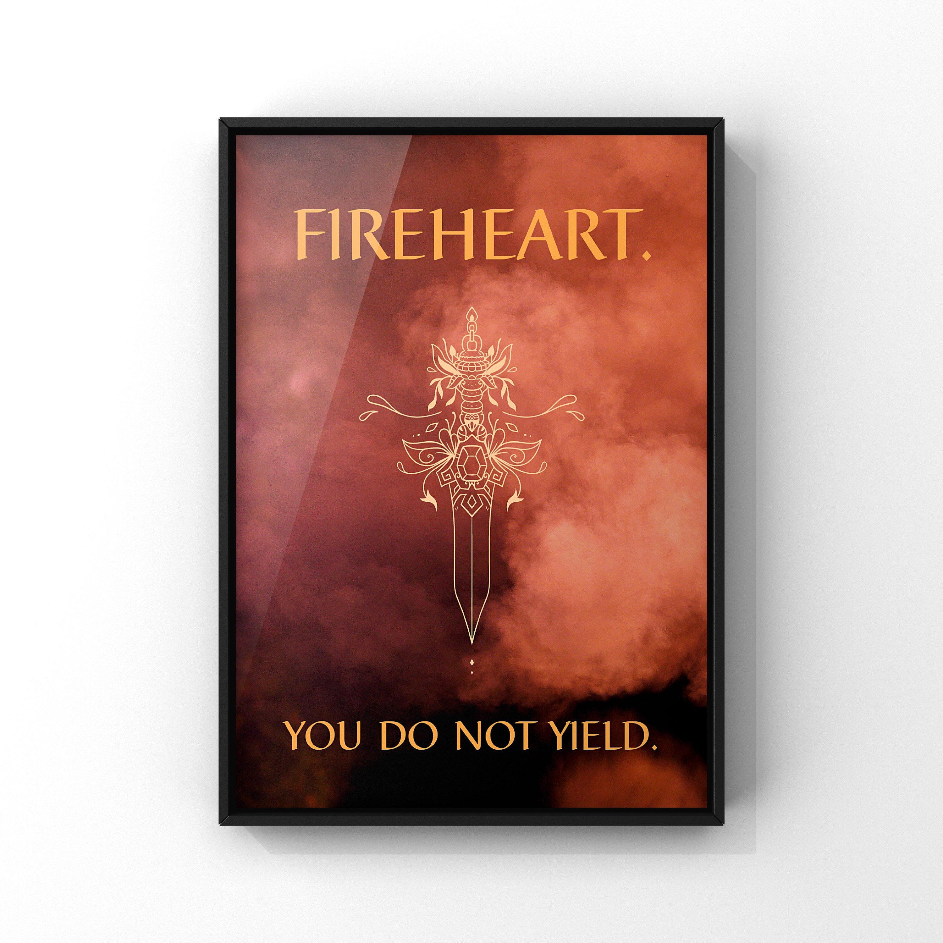 Fireheart Print: Throne of Glass Officially Licensed Art - Etsy