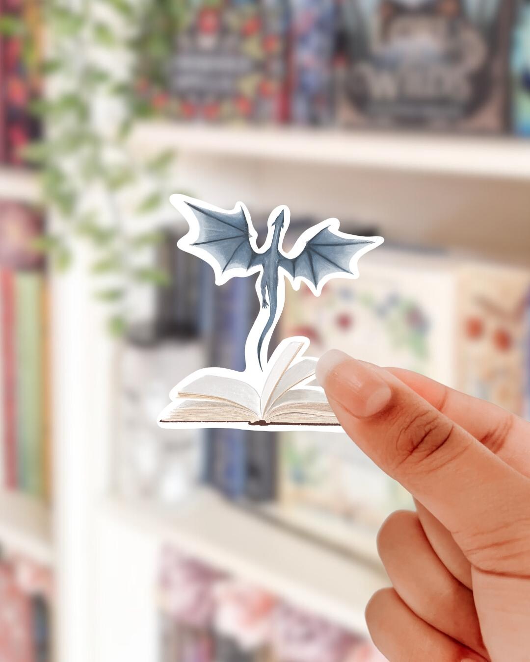 Book Dragon Sticker: Fantasy Reader Gift, Kindle Decal - Etsy
