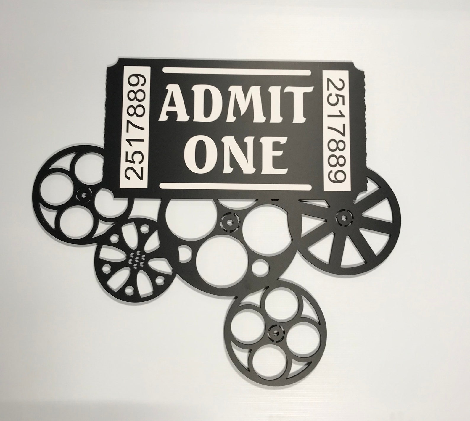 Home Theatre Sign / Wall Decor / Movie Sign (design #1) - 34" W X 34" H ...