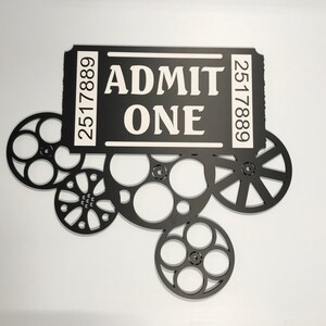 Home Theatre Sign / Wall Decor / Movie Sign (design #1) - 34" W X 34" H ...