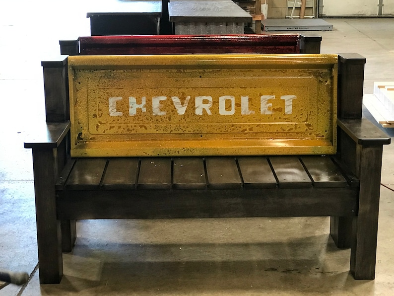 Rustic Truck Tailgate Bench | Etsy