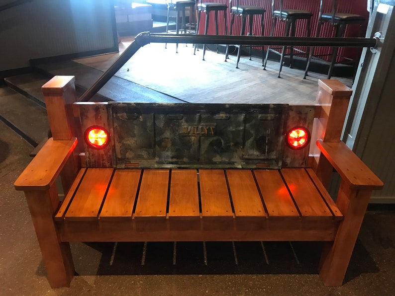 Rustic Truck Tailgate Bench | Etsy