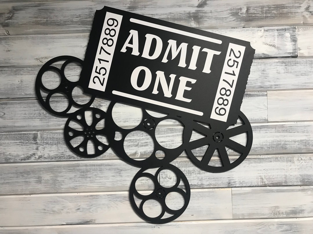 Home Theatre Sign / Wall Decor / Movie Sign (design #1) - 34" W X 34" H ...