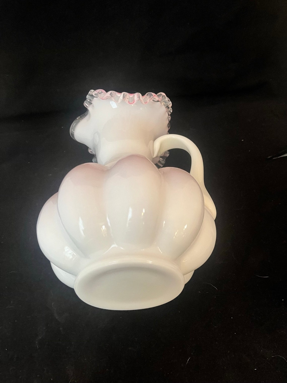 Fenton Silver Crest Pitcher Melon Pink - Etsy