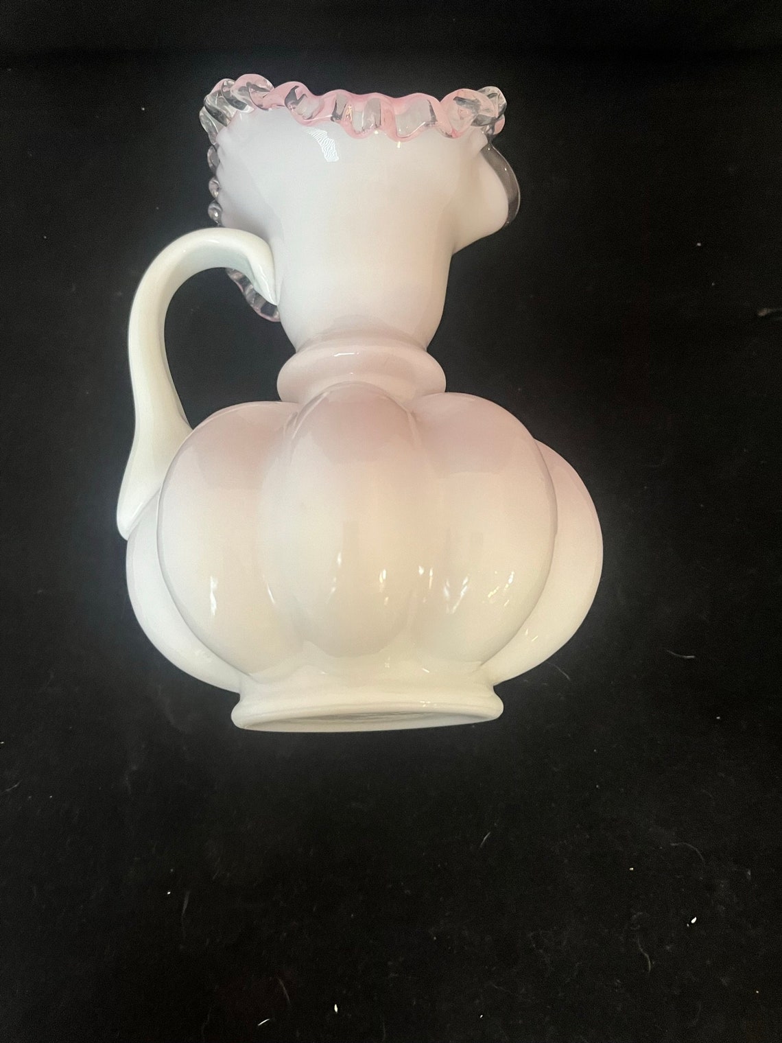 Fenton Silver Crest Pitcher Melon Pink - Etsy