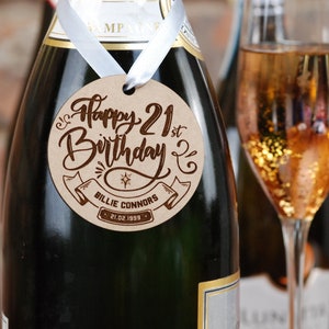 21st Birthday Wooden Gift Tags - 21st Birthday Decorations - 21st ...