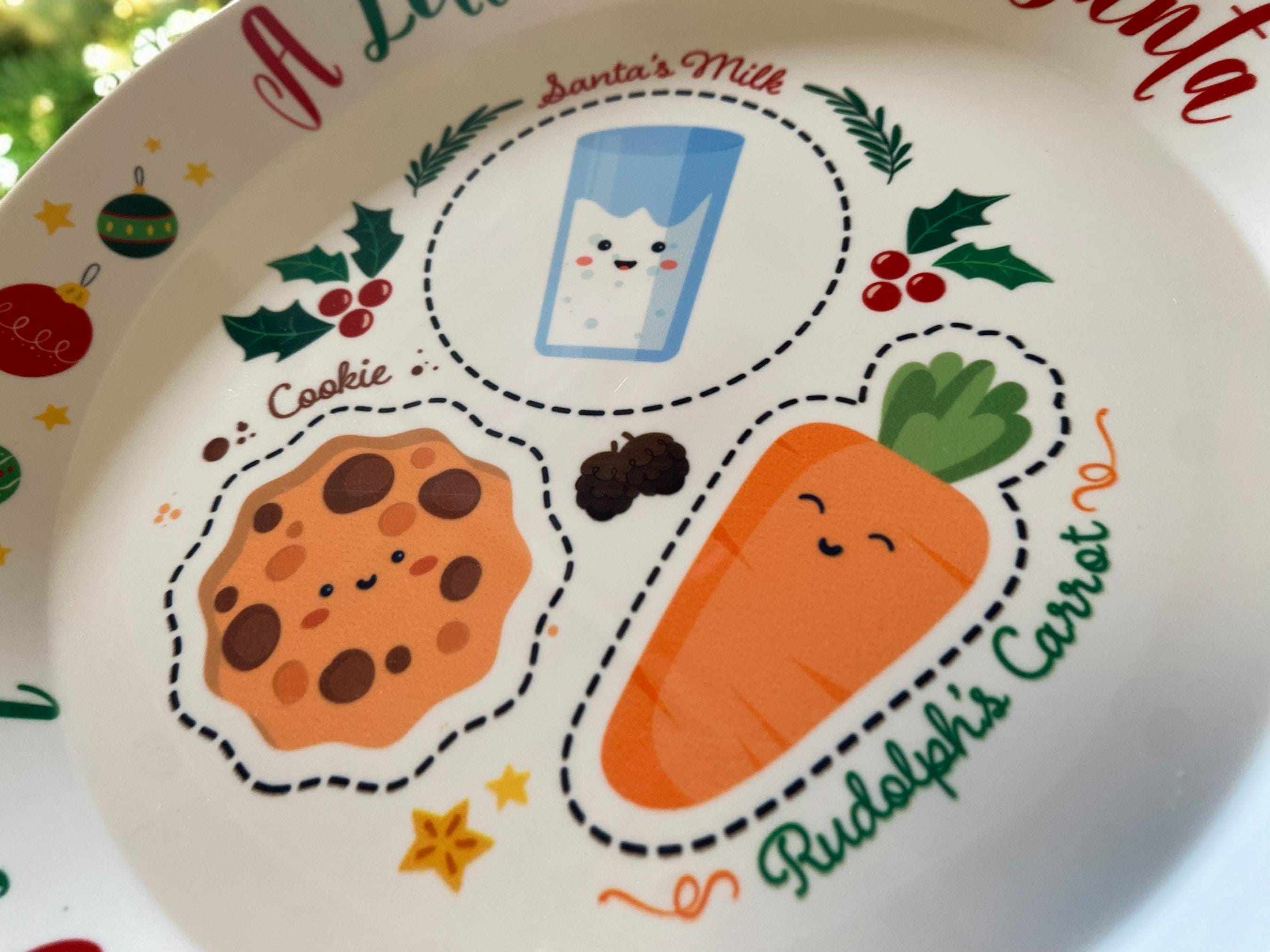 Christmas Eve Plate | Personalized Santa Cookies Milk Carrots for ...