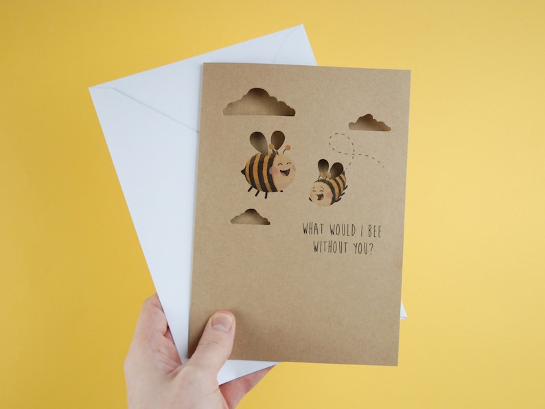 Funny Thank You Card / Bumble Bee Birthday Card / Gratitude | Etsy