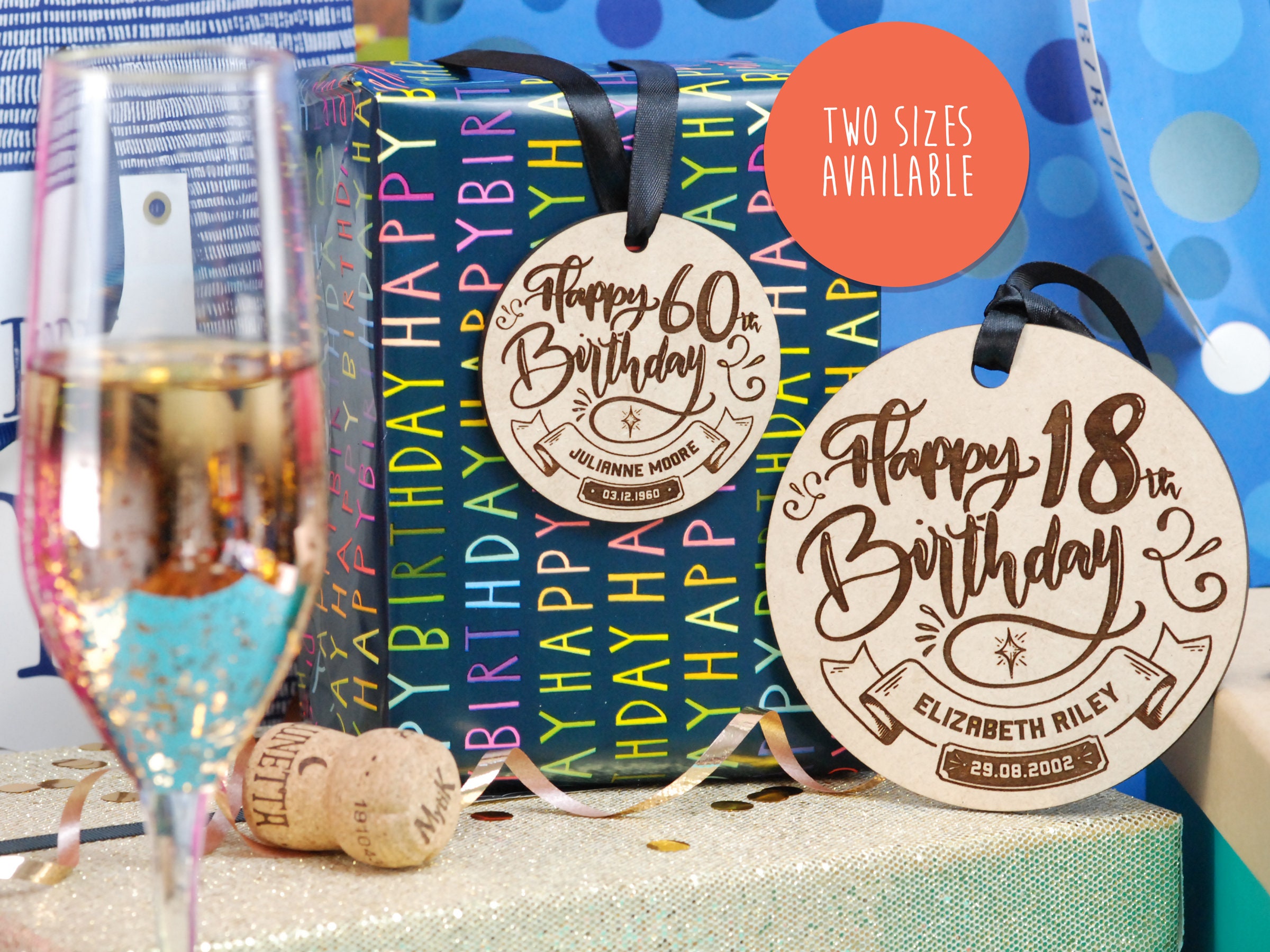 60th Birthday Wooden Gift Tags 60th Birthday Decorations - Etsy UK