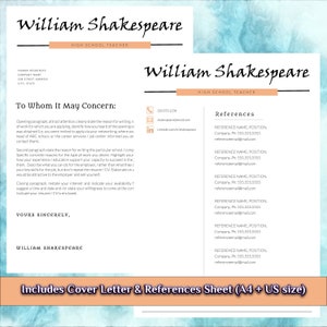 High School Teacher Resume Template / CV | High School History ...