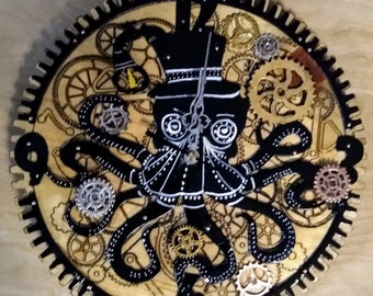 Steampunk Octopus Clock | Etsy
