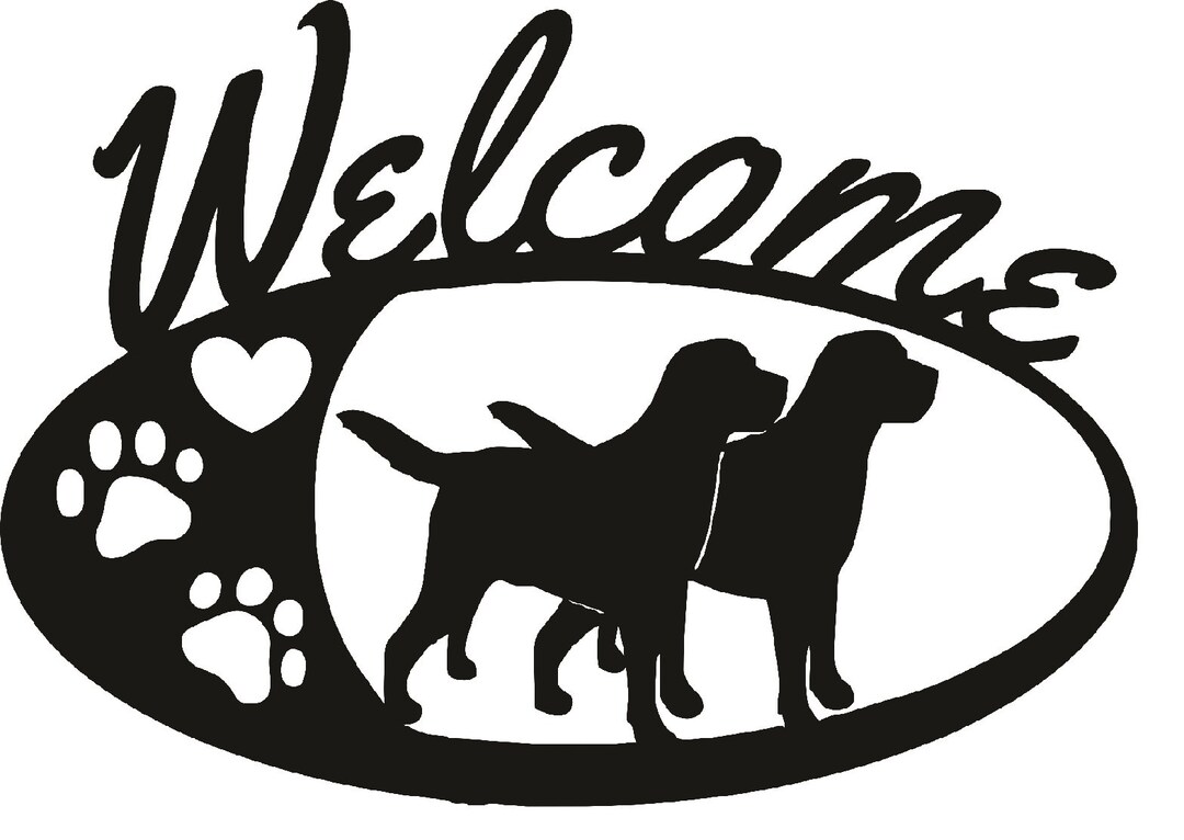 Labs Welcome Sign DXF - Etsy