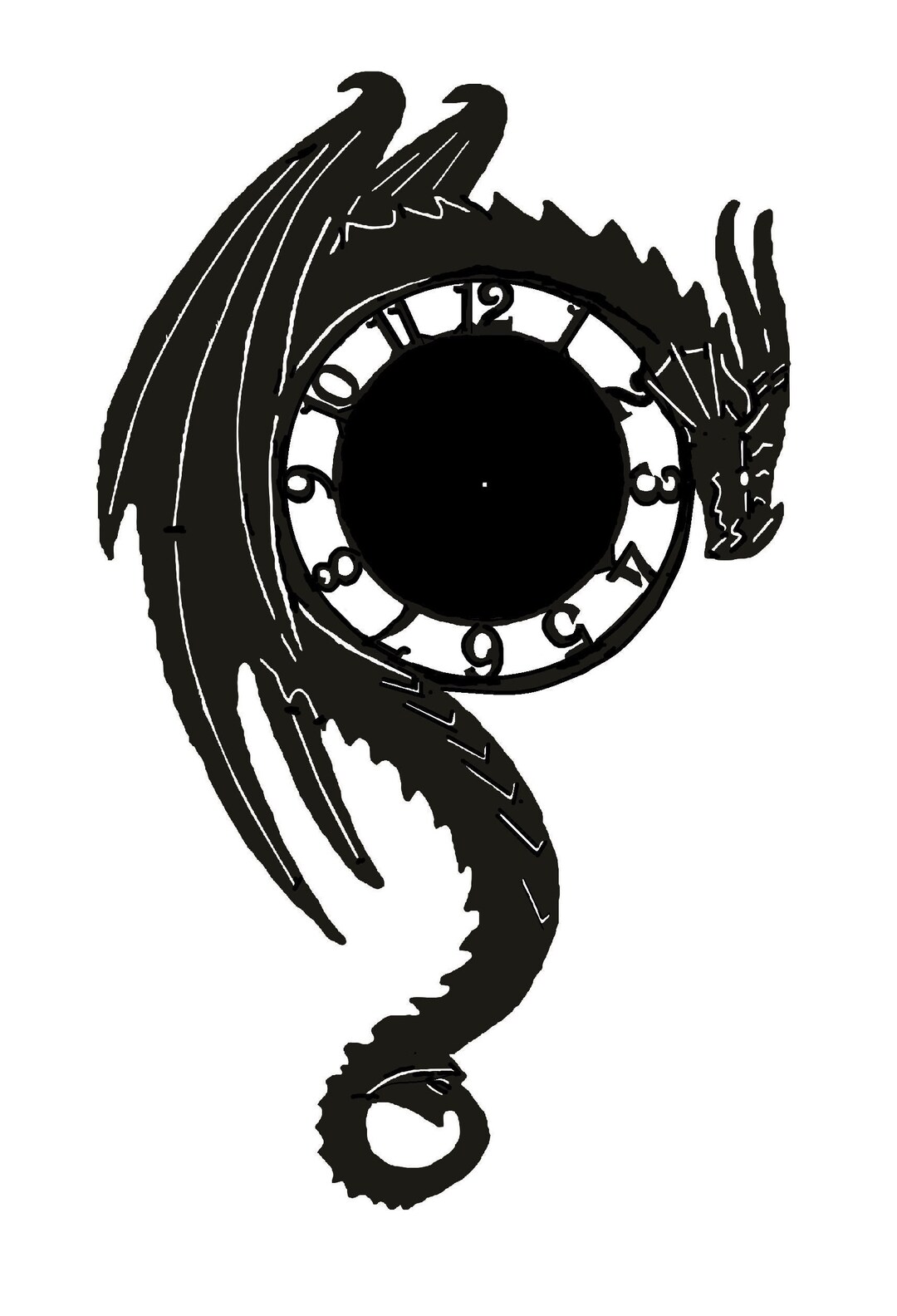 Dragon Clock V2 DXF - Etsy