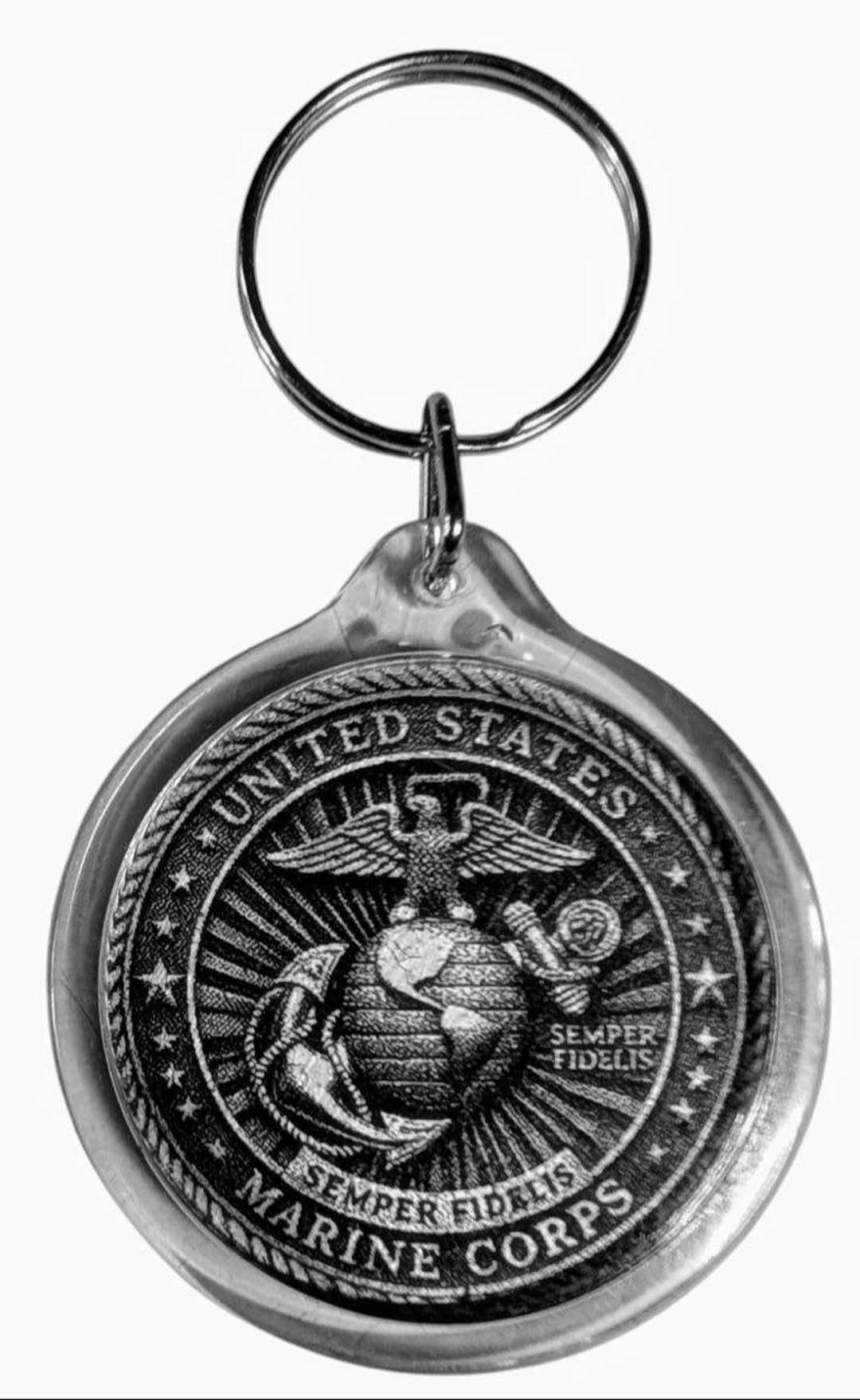 US Marine Corps Keychain, Laser Engraved - Etsy