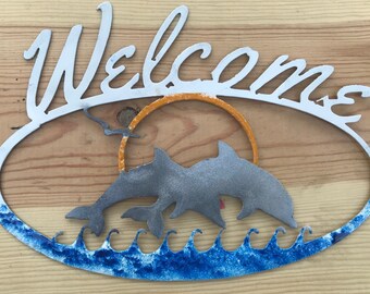 Dolphin Welcome Sign - Etsy