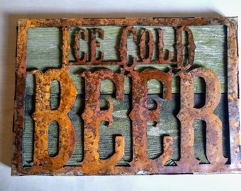 Rustic Beer Sign - Etsy
