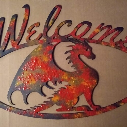 6 Inch Welsh English Dragon Coat of Arms Metal Rough Rusty - Etsy