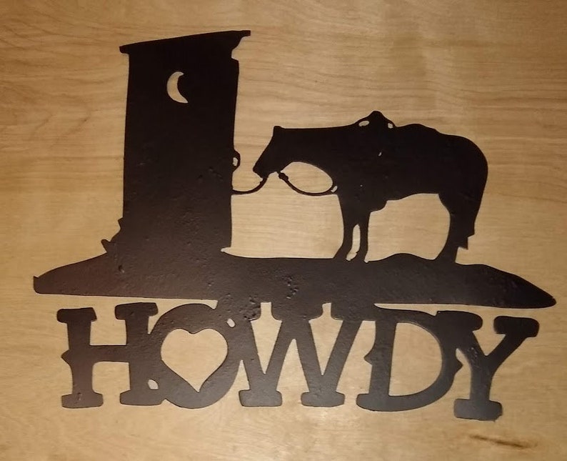 Outhouse Howdy Wall Sign - Etsy