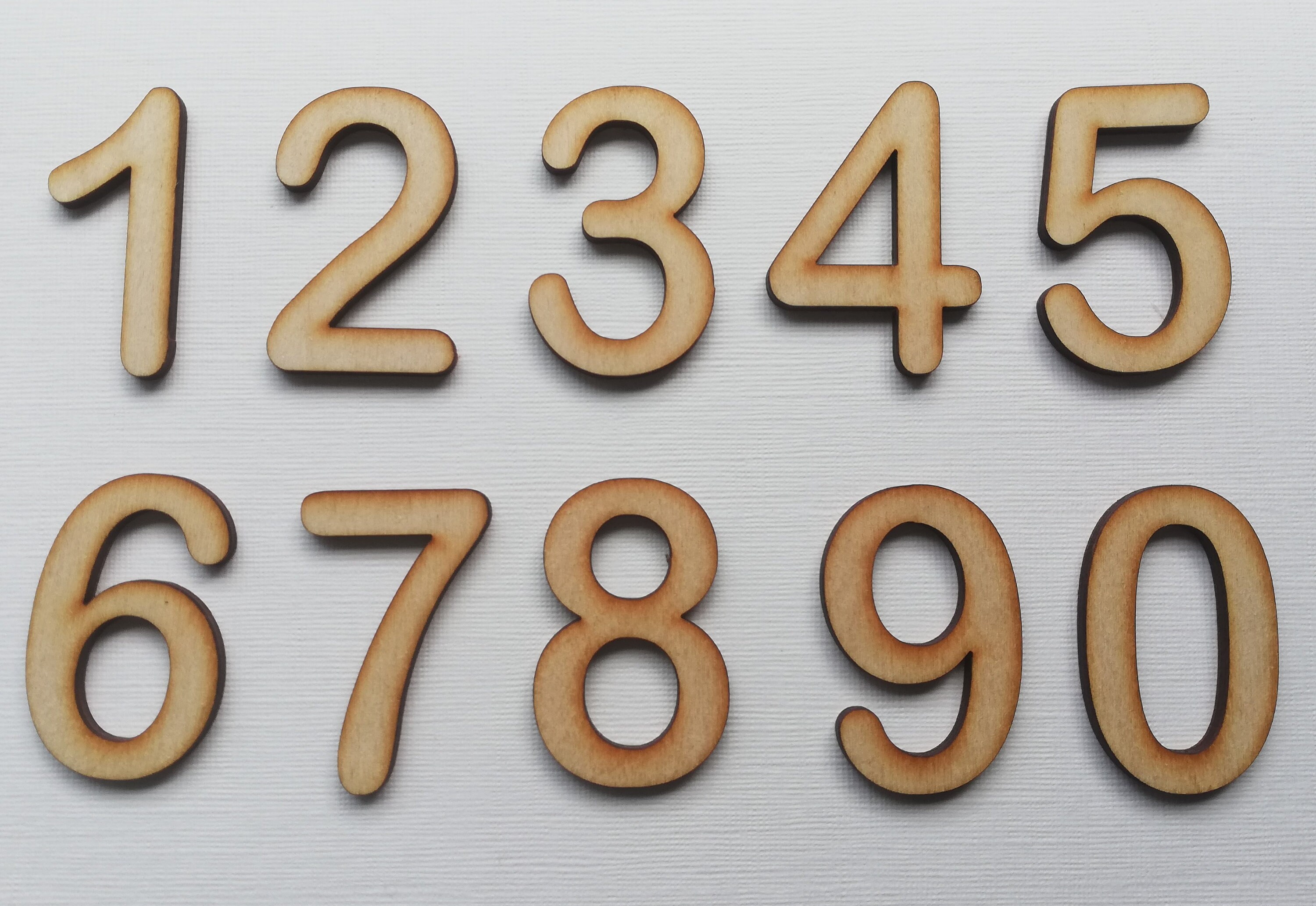 Arial Rounded Font Wooden Numbers Laser Cut MDF 5cm 7 5cm 10cm Etsy India