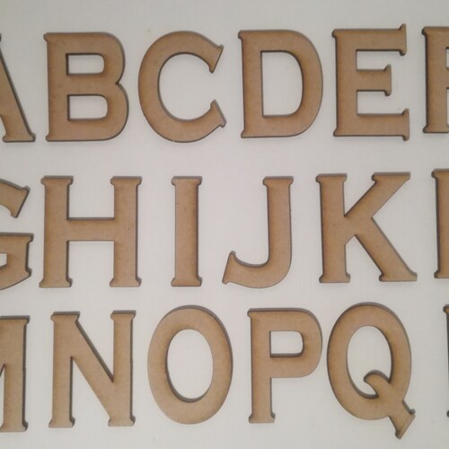 MDF Wooden Letters Laser Cut MDF 3MM 5cm 7.5cm 10cm Wood - Etsy