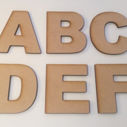 MDF Wooden Letters Laser Cut MDF 3MM 5cm 7.5cm 10cm Wood - Etsy