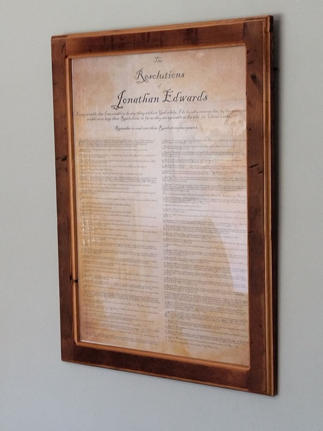 The Resolutions of Jonathan Edwards - Printable - Etsy