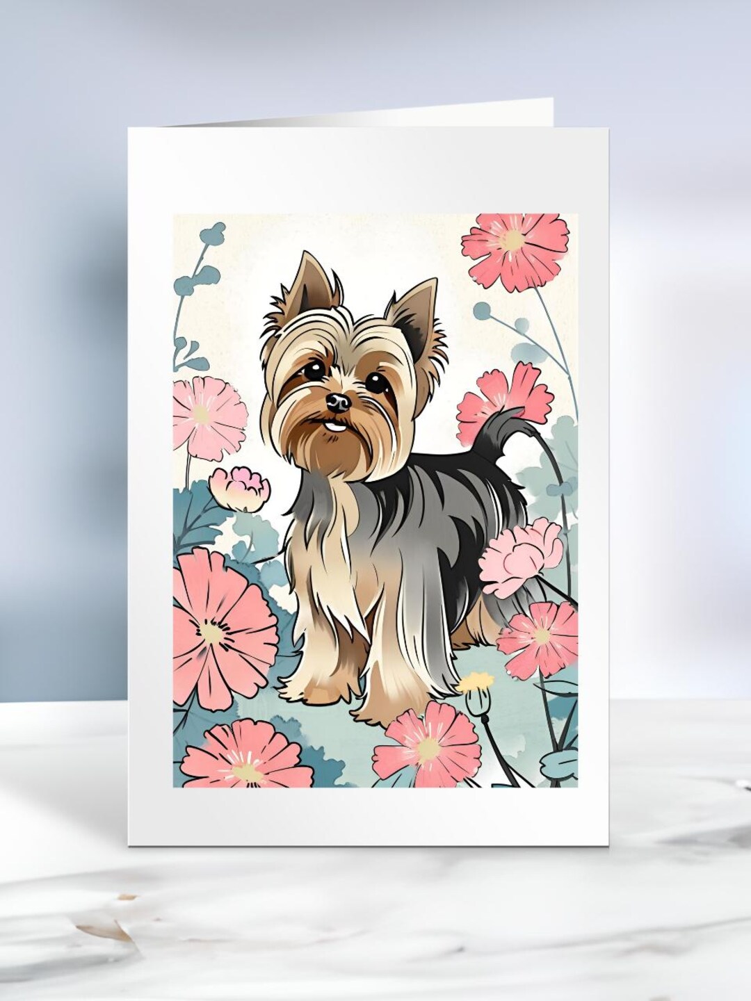 Yorkshire Terrier Card for All Occasions, Card for Yorkie Lovers ...