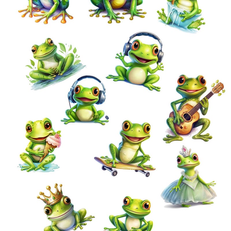 Transparent Stickers Frog - Etsy UK