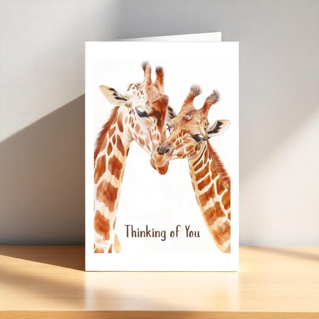Sympathy Card With Giraffe, Thinking of You, Bereavement, Wildlife ...