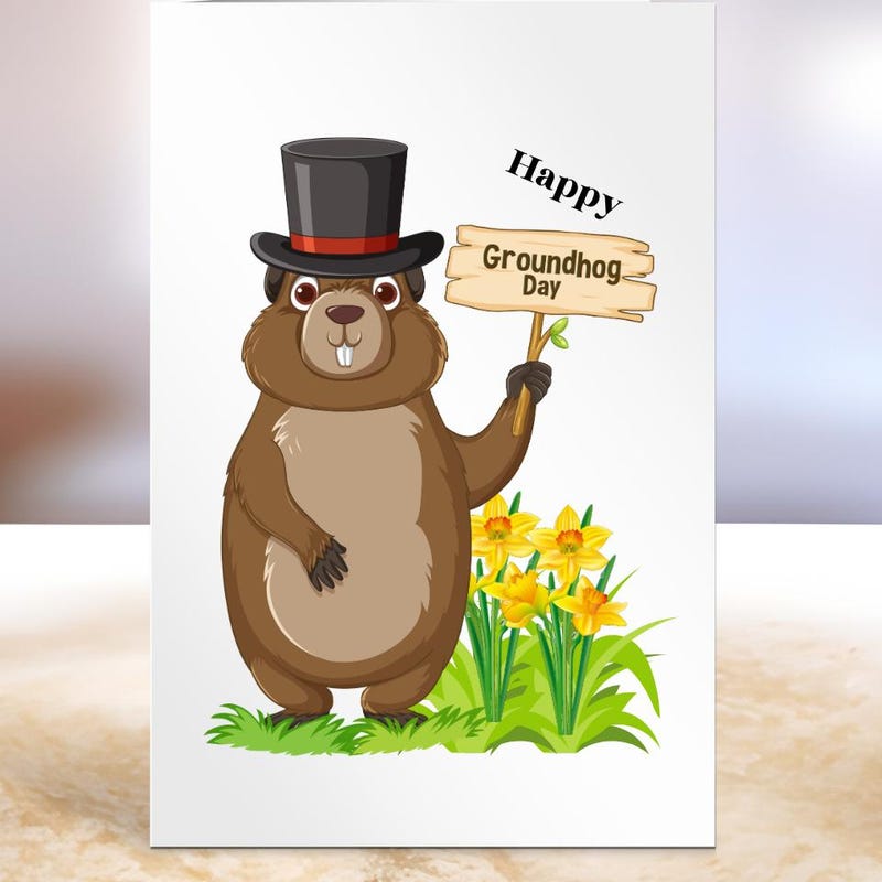 Groundhog Birthday Card - Etsy