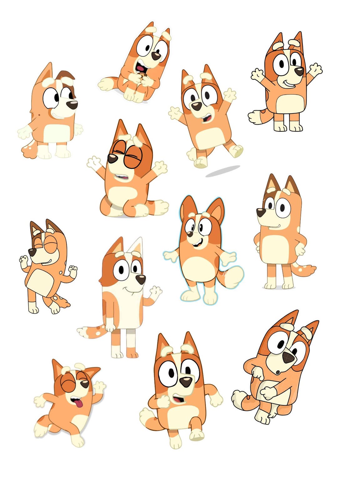 Bluey Bingo Stickers for Kids, Kids Stickers, Cartoon Character ...