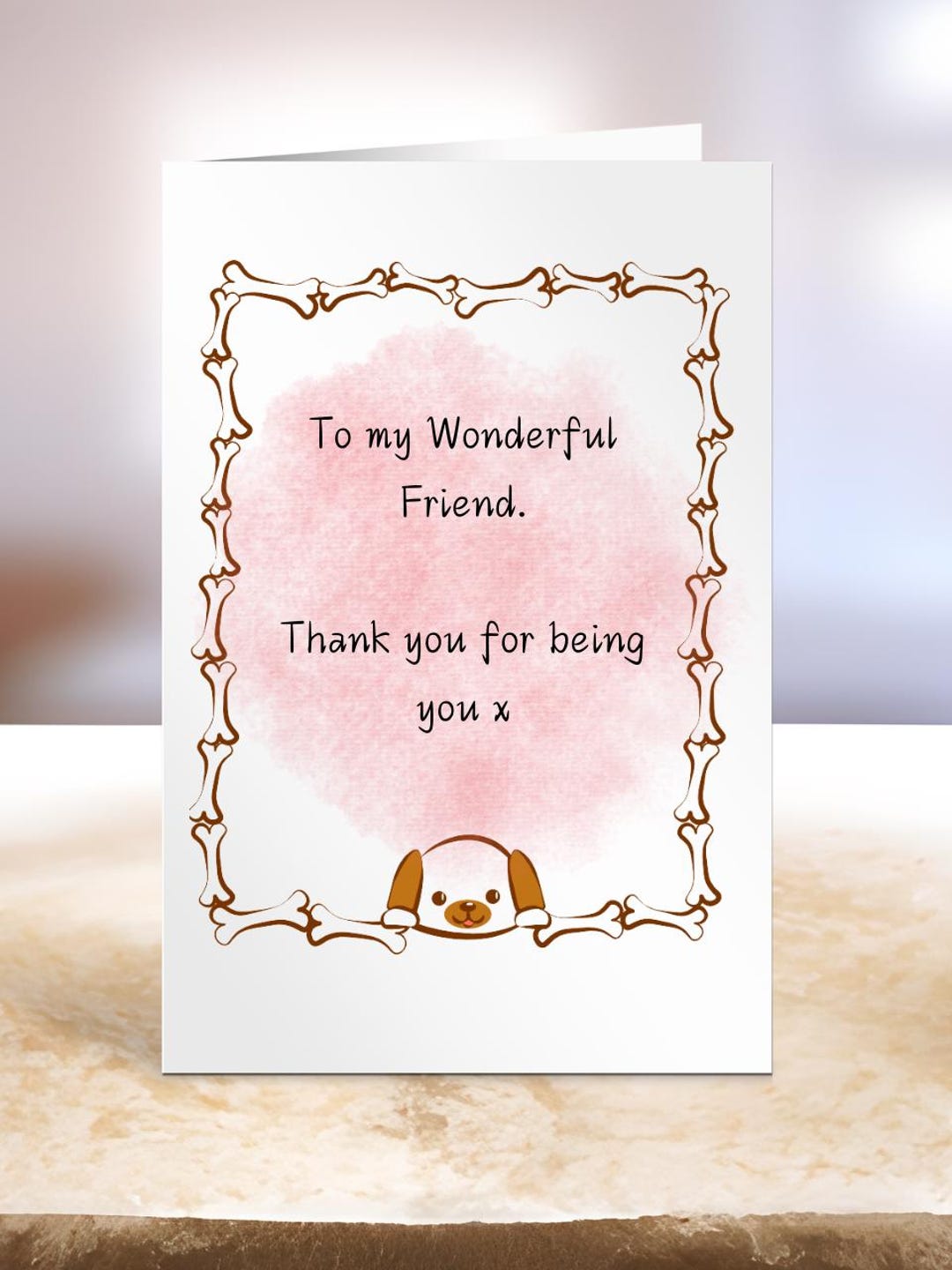 Thank You Card for a Wonderful Friend, Card for Friend, Card for Bestie ...