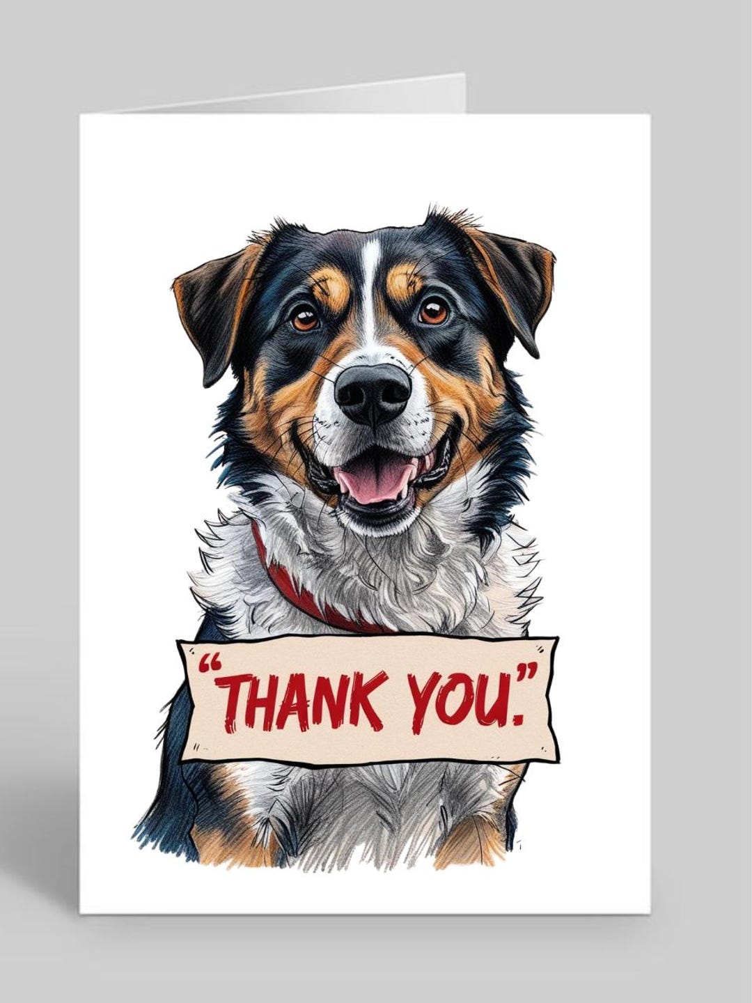 Thank You Card for Dog Lovers, Thank You From the Dog, Card to Say ...