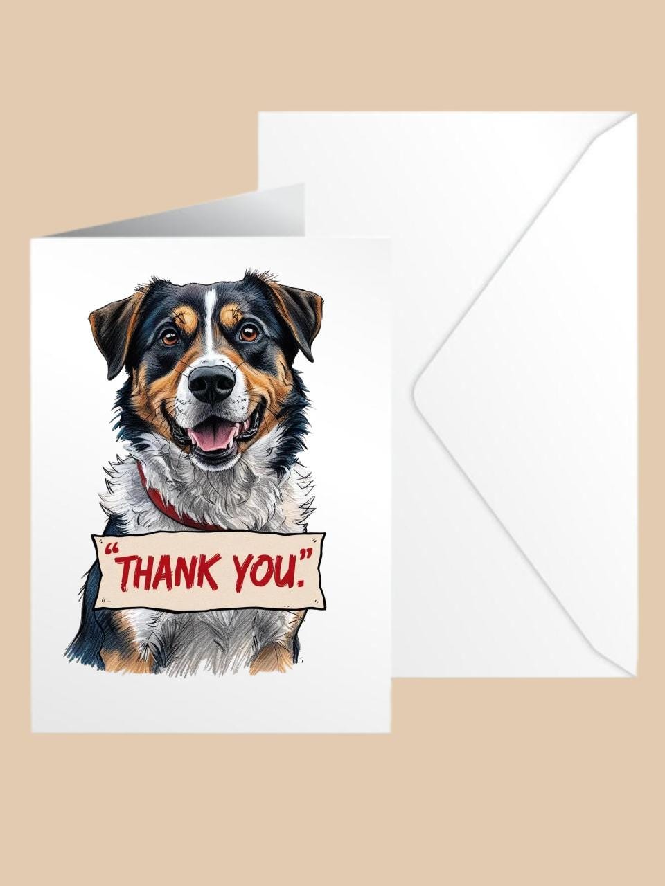 Thank You Card for Dog Lovers, Thank You From the Dog, Card to Say ...