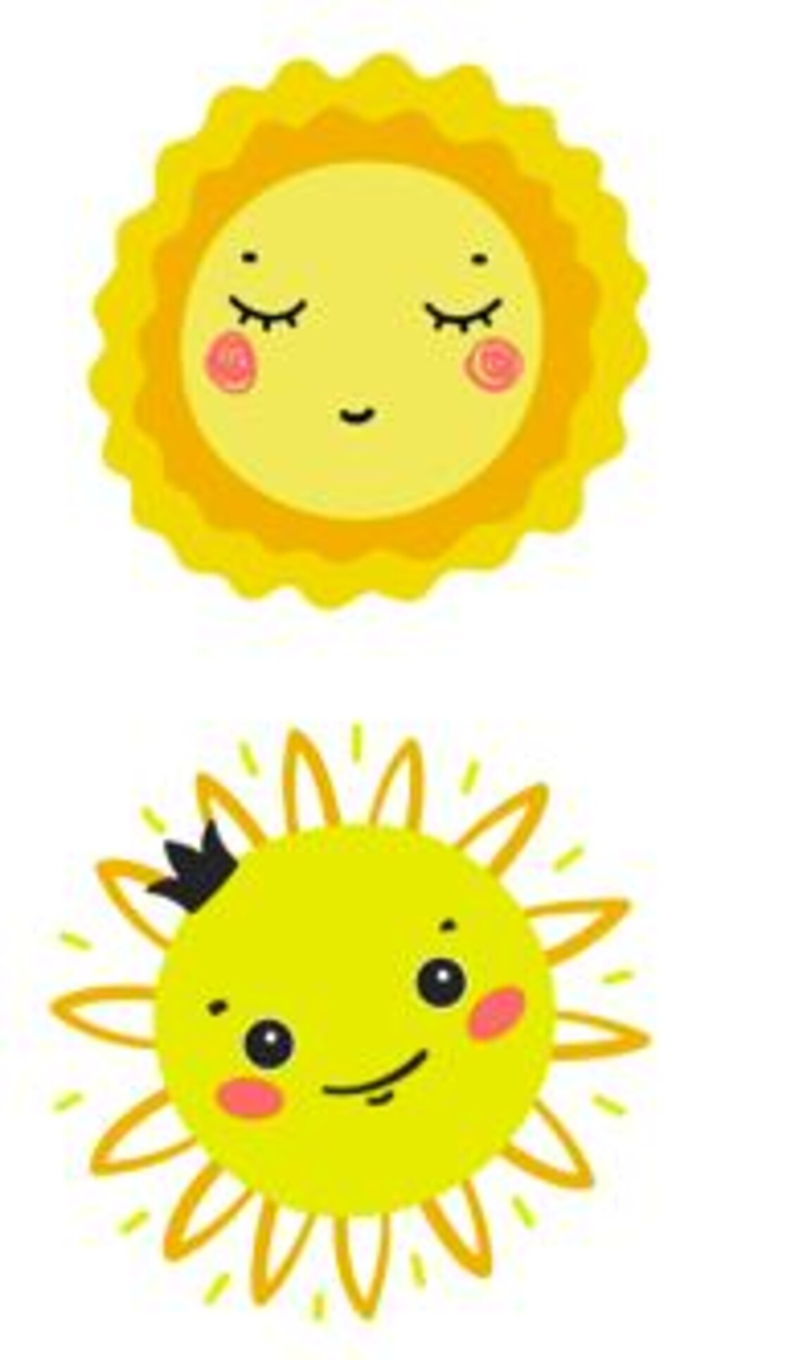 Happy Sunshine Faces Stickers: Kids Scrapbook Embellishments - Etsy