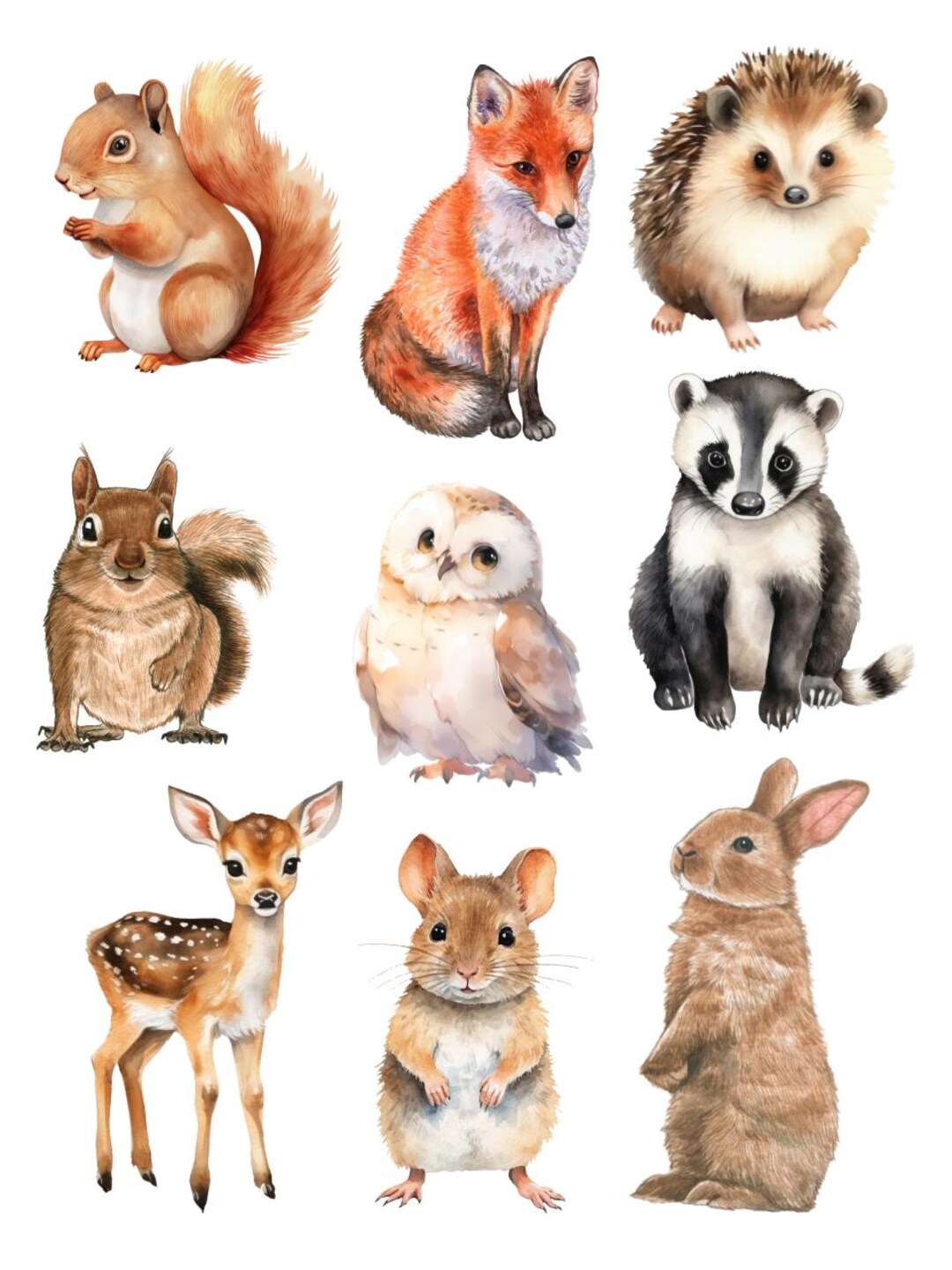 Forest Animals Stickers for Scrapbooking, Animal Lover Stickers ...