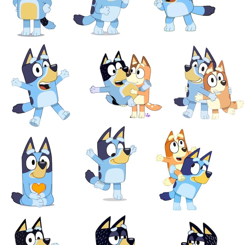 Bluey Stickers - Etsy