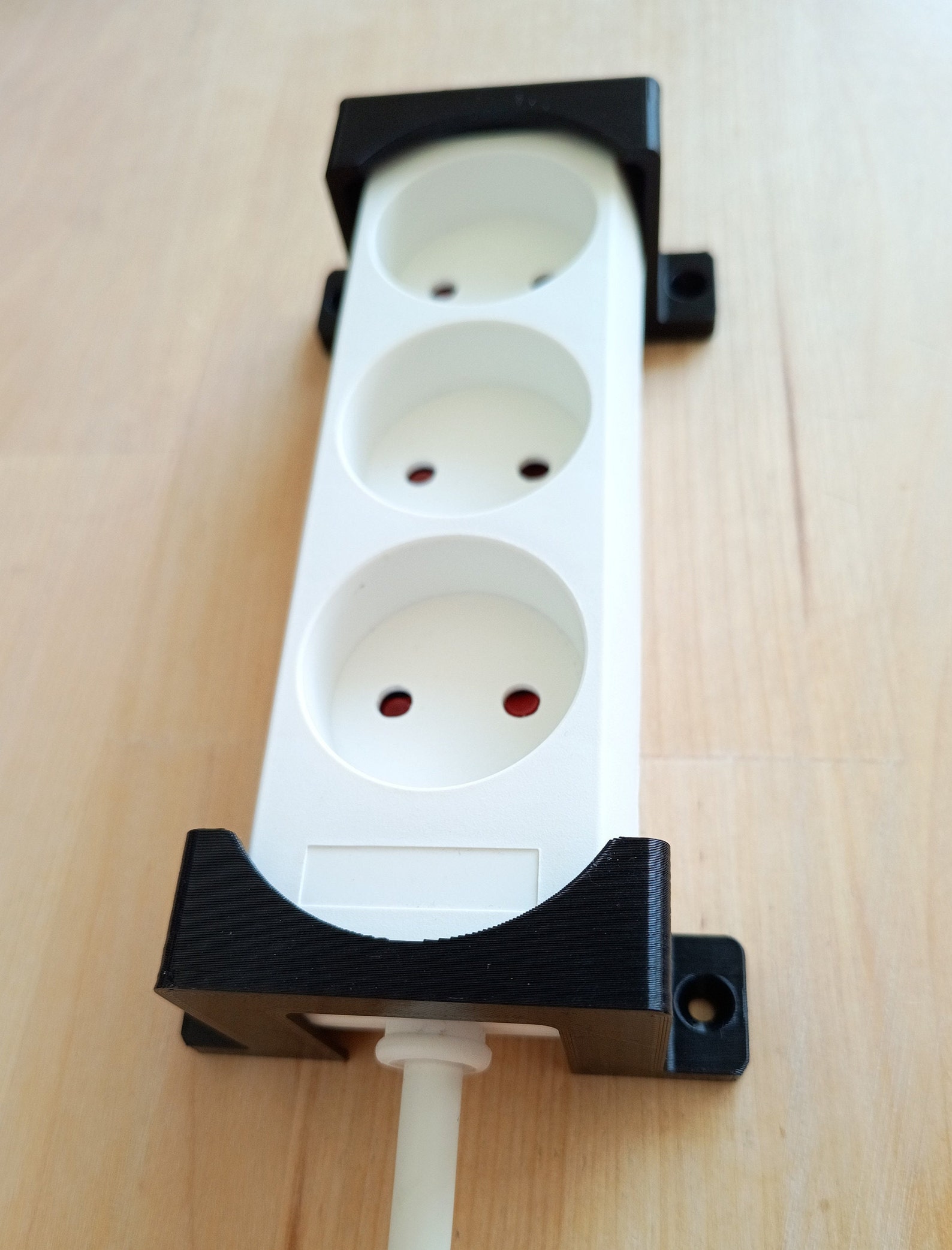 Power Strip Mounting Bracket for Under Desk or Table, or on the Wall (1 ...