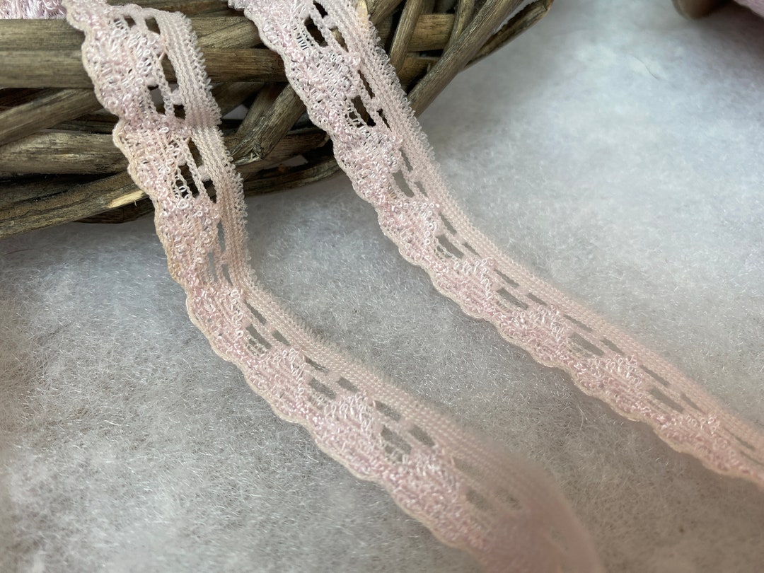 Pale Pink Stretch Lace Flat Trim 15mm Width Heart Design - Etsy